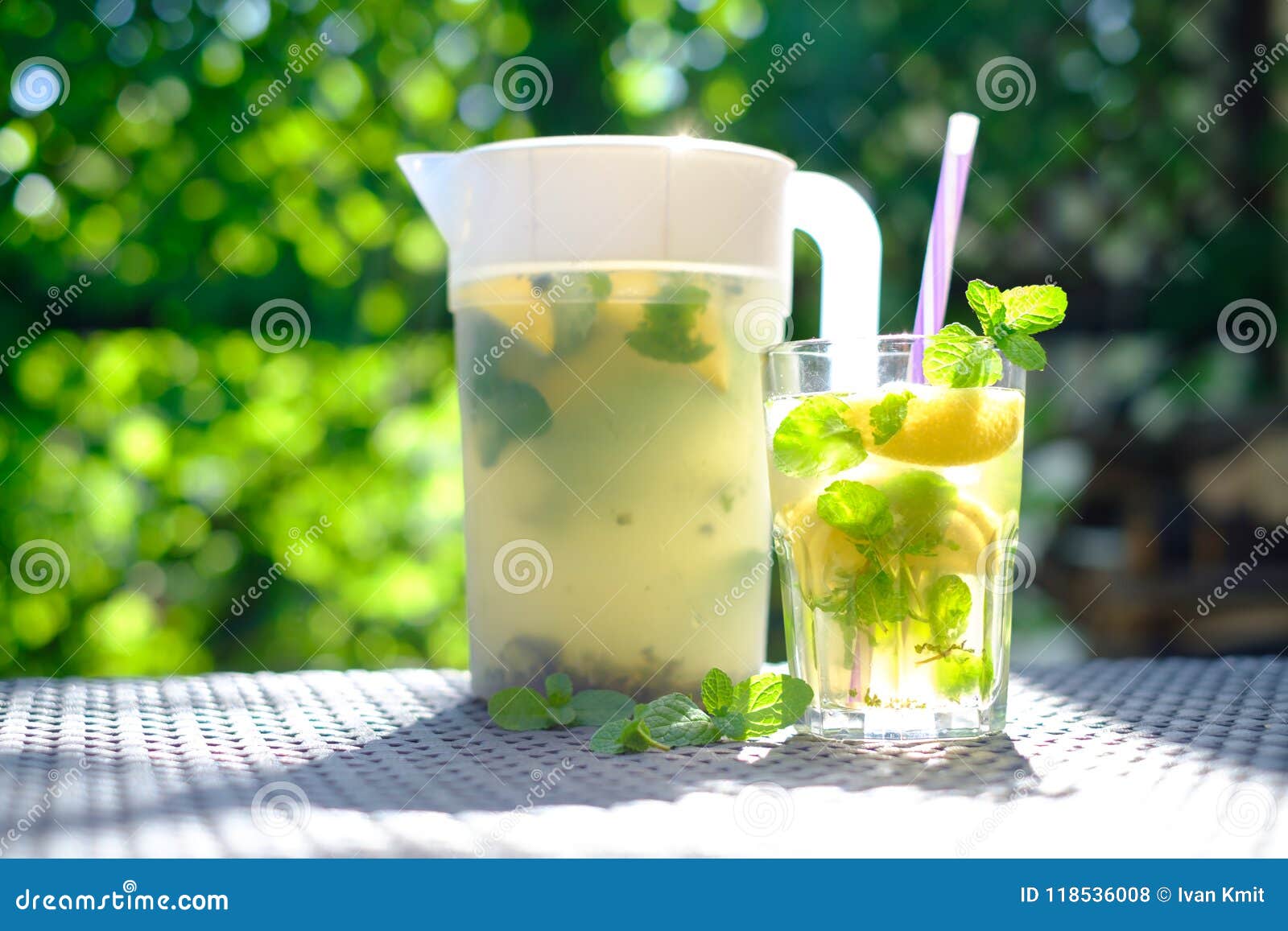 Lemonade in Plastic Decanter Stock Photo - Image of drink, cold: 118536008