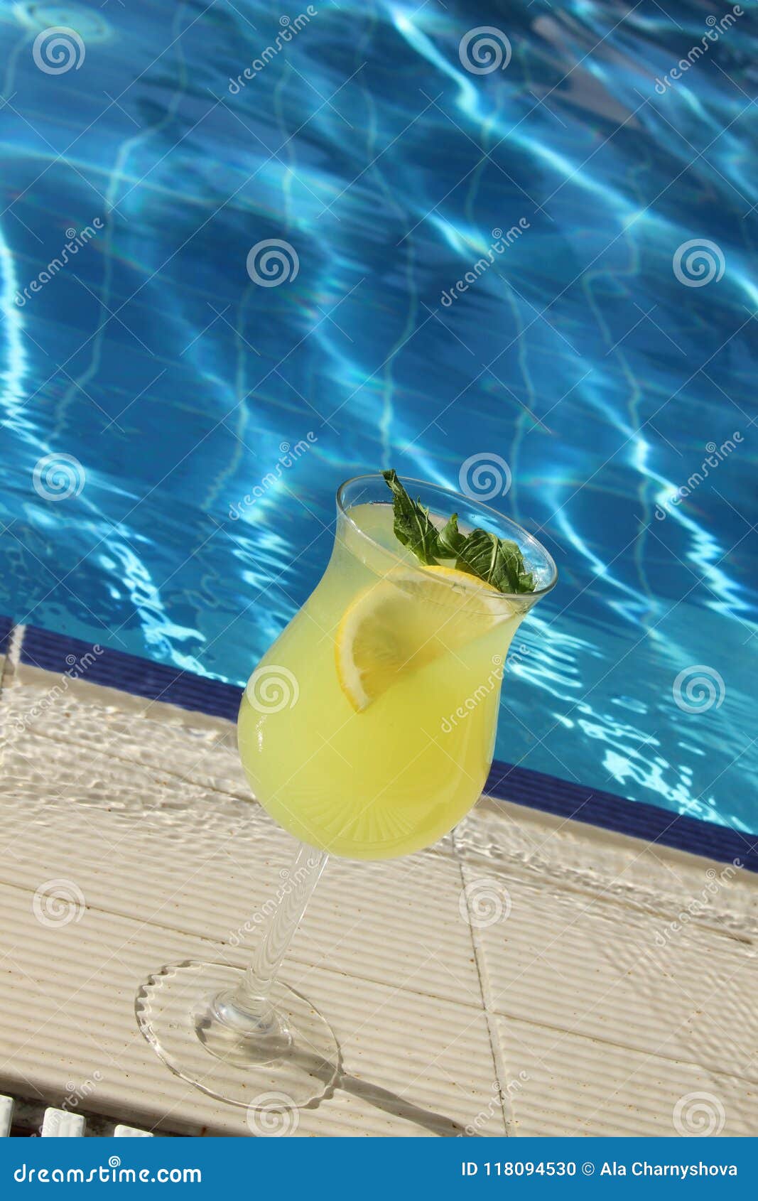 Lemonade by the pool stock photo. Image of fresh, cool - 118094530