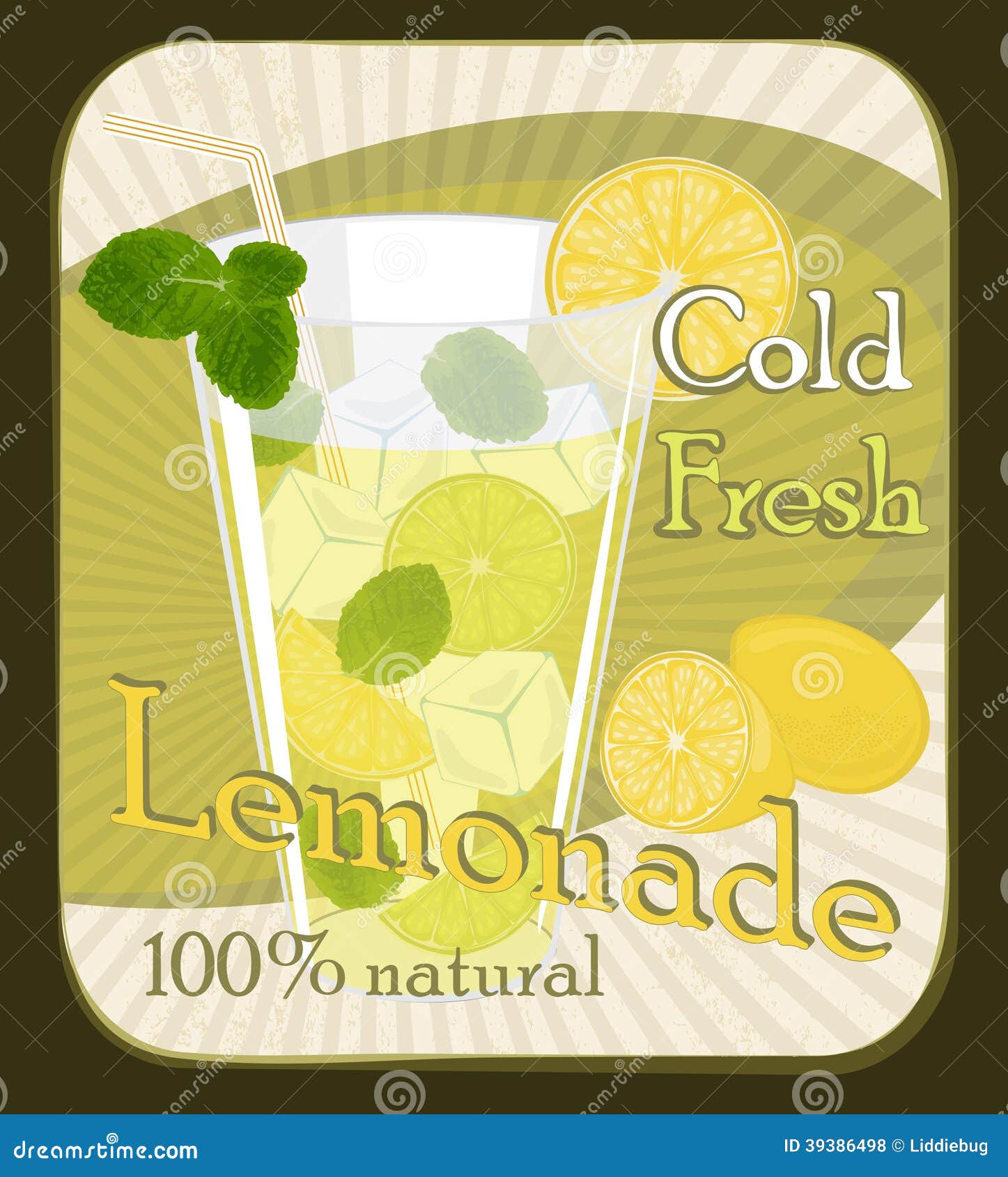 Lemonade Poster, Flyer, Card Design With Lettering. Vector EPS 10 ...