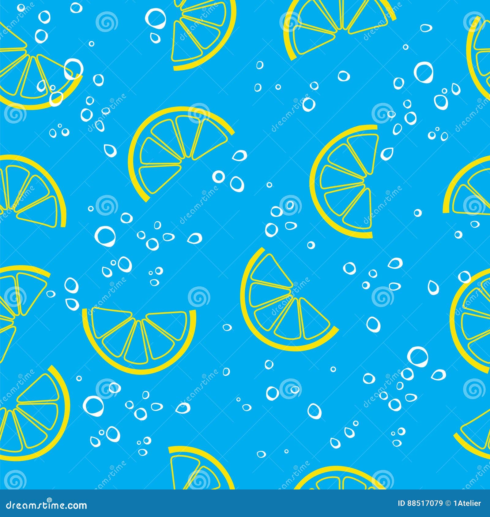 Lemonade Seamless Vector Pattern. Stock Vector - Illustration of flavor ...