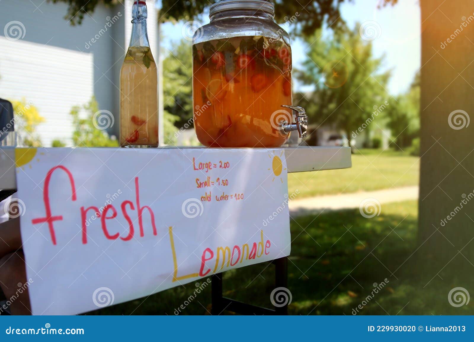 Lemonade Selling Outside . Lemonade Stand Stock Photo - Image of sell ...