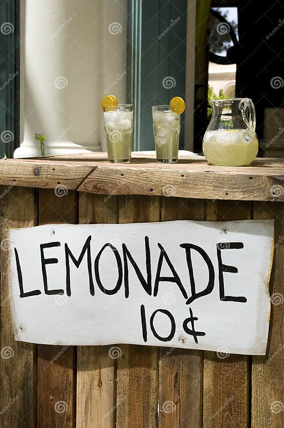 Lemonade Stand stock photo. Image of podium, sign, stand - 10403720