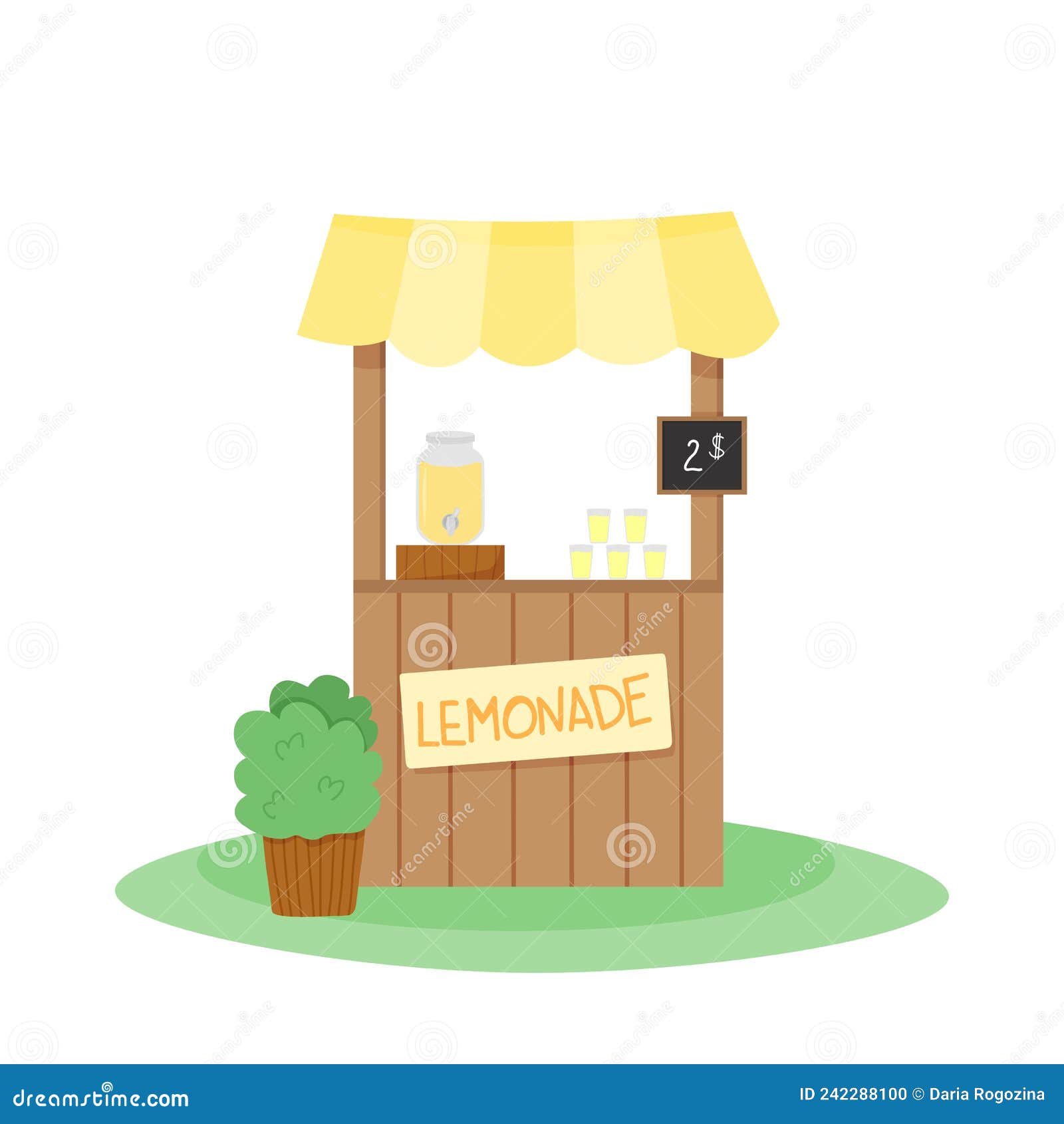 Lemonade Stand. Summer Cold Drinks. Sale of Lemonade. Stock Photo ...