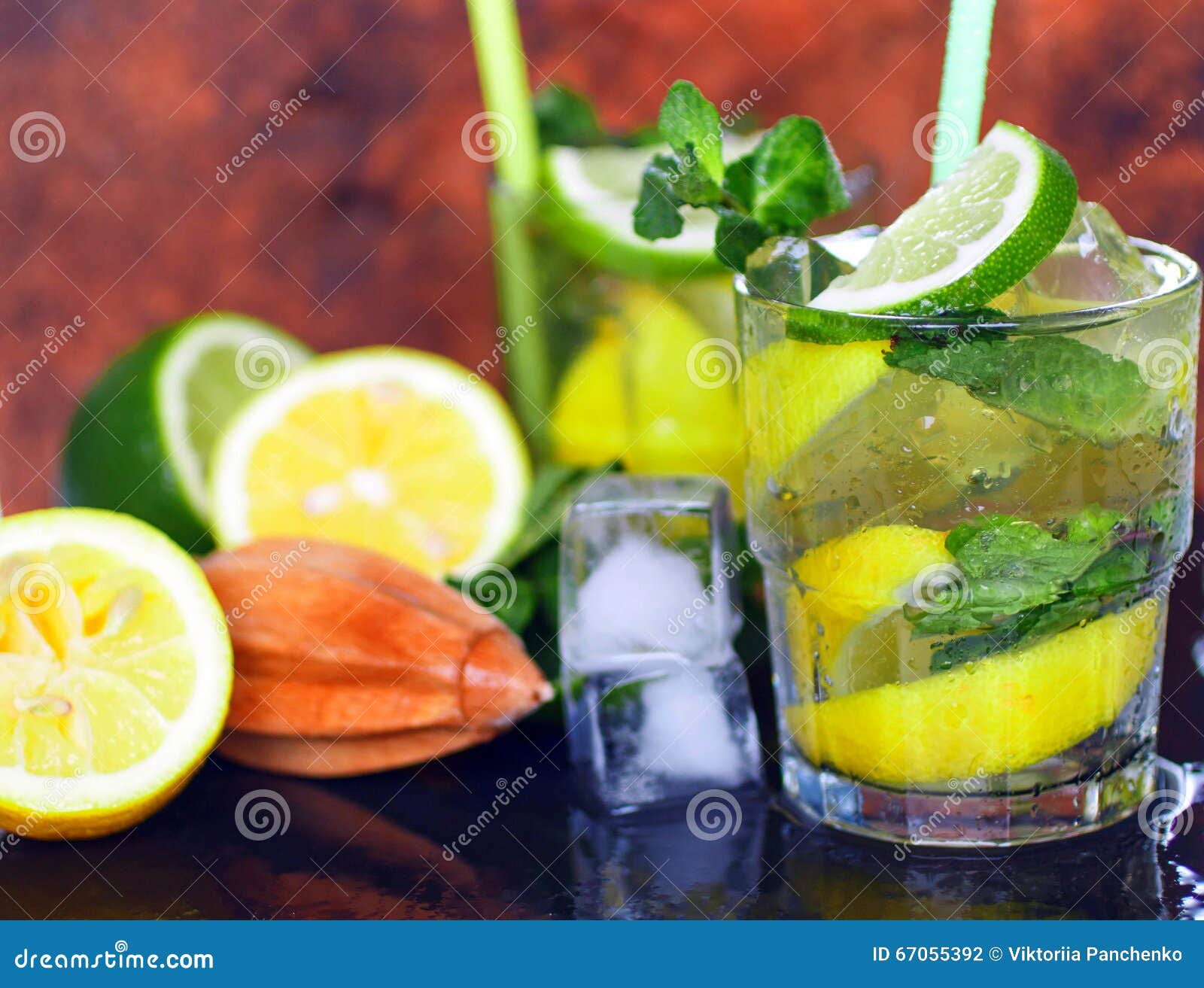 Lemonade. Summer Soft Drink of Lemon, Lime and Mint Stock Photo - Image ...