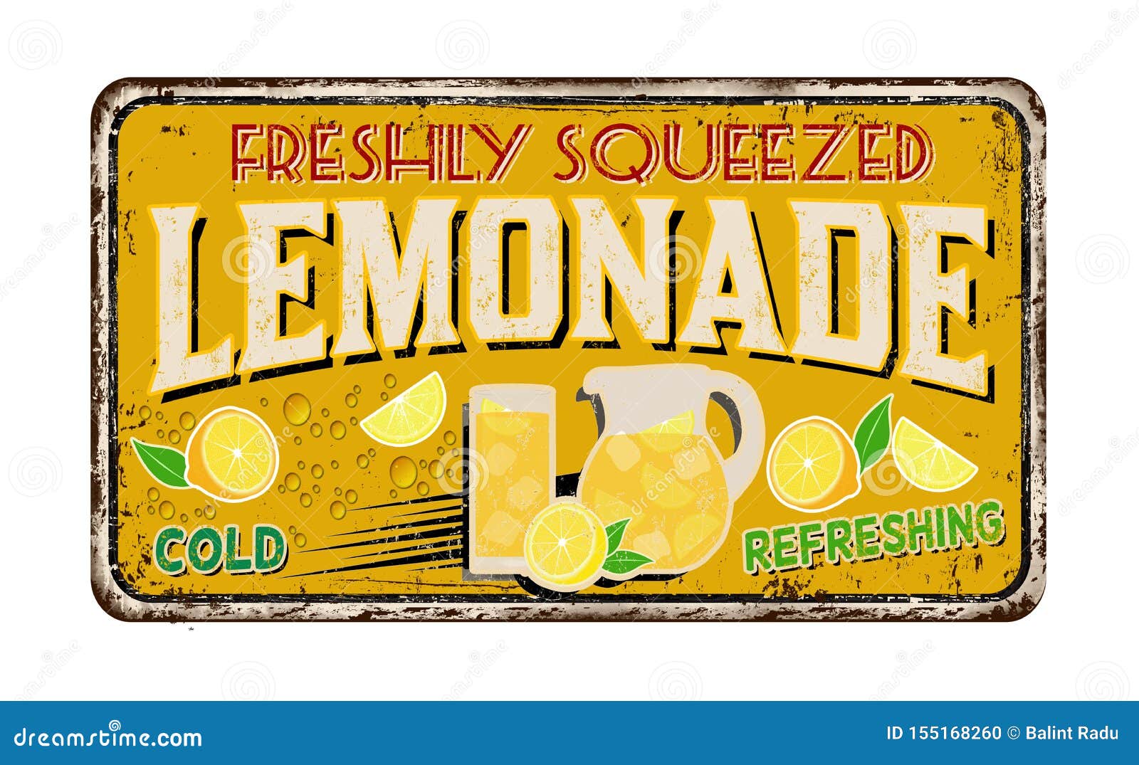 Lemonade Vintage Rusty Metal Sign Stock Vector Illustration Of Juicy