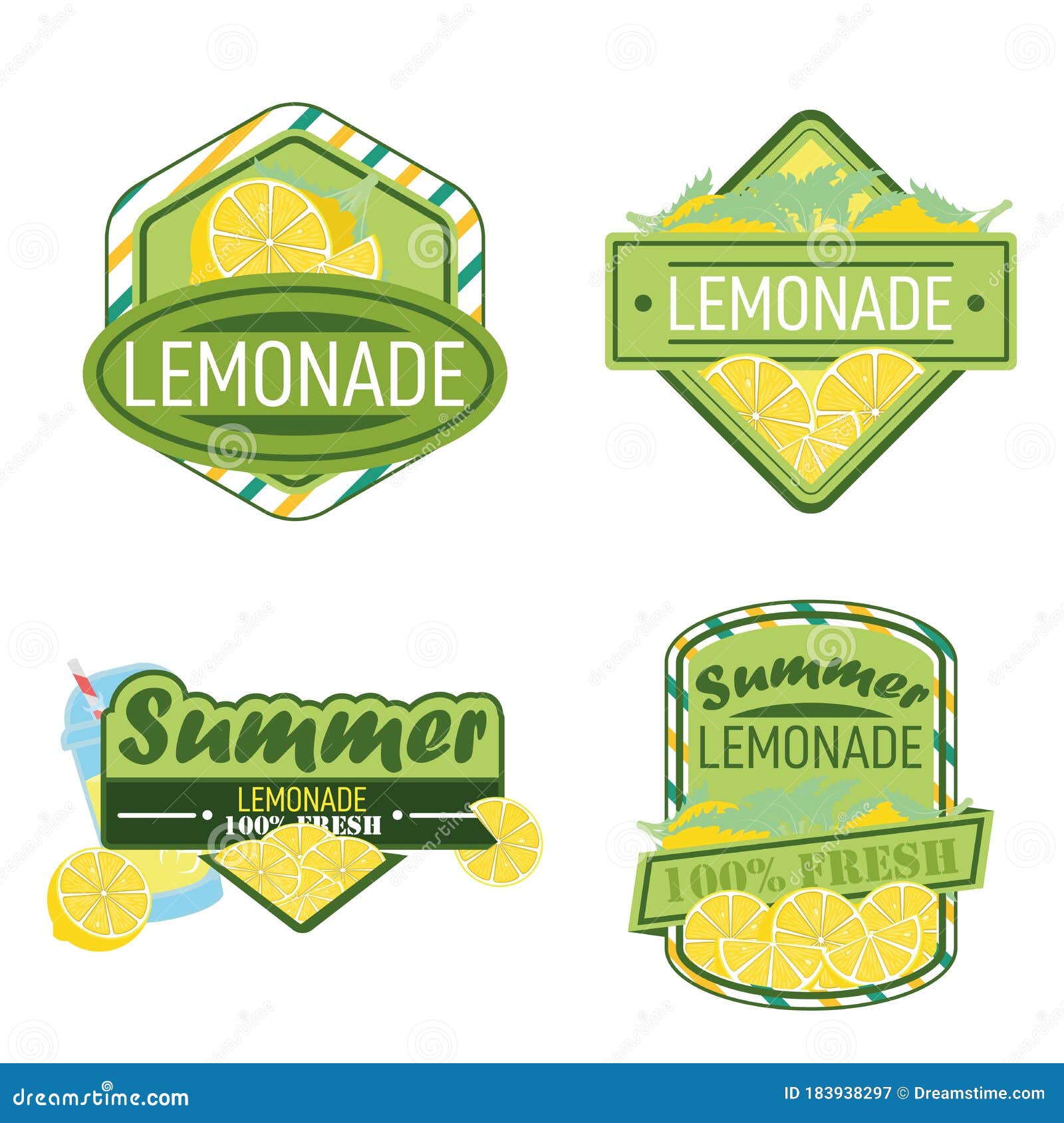 Lemonade Word Lettering. Black Text On White Background. Summer Fresh ...