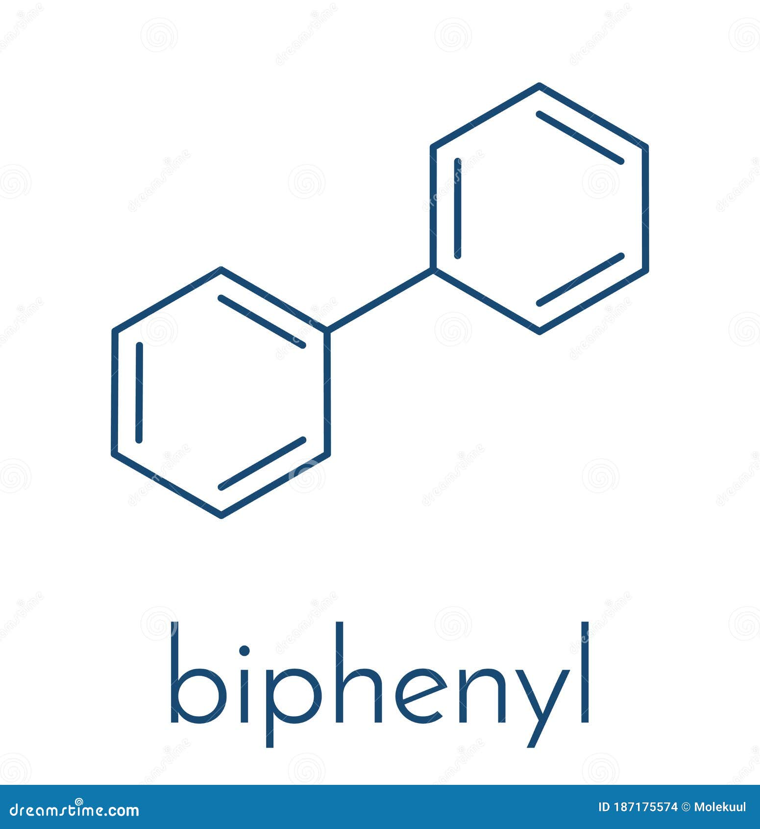 Lemonene Biphenyl, Diphenyl Preservative Molecule. Skeletal Formula ...