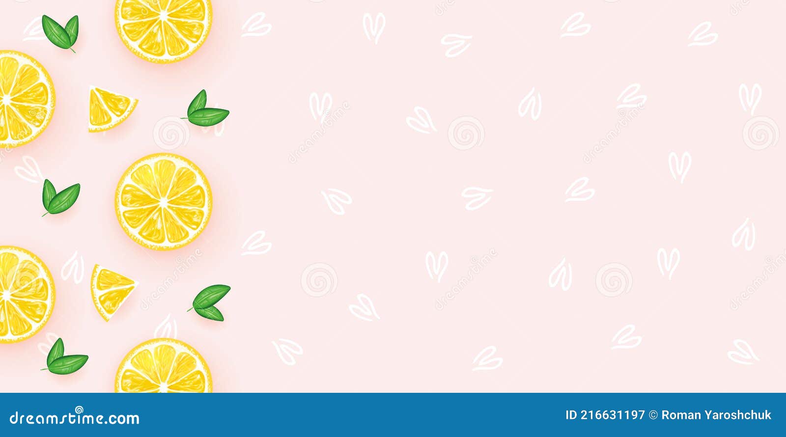 Lemons Abstract Background. Background for Advertising. Banner with ...