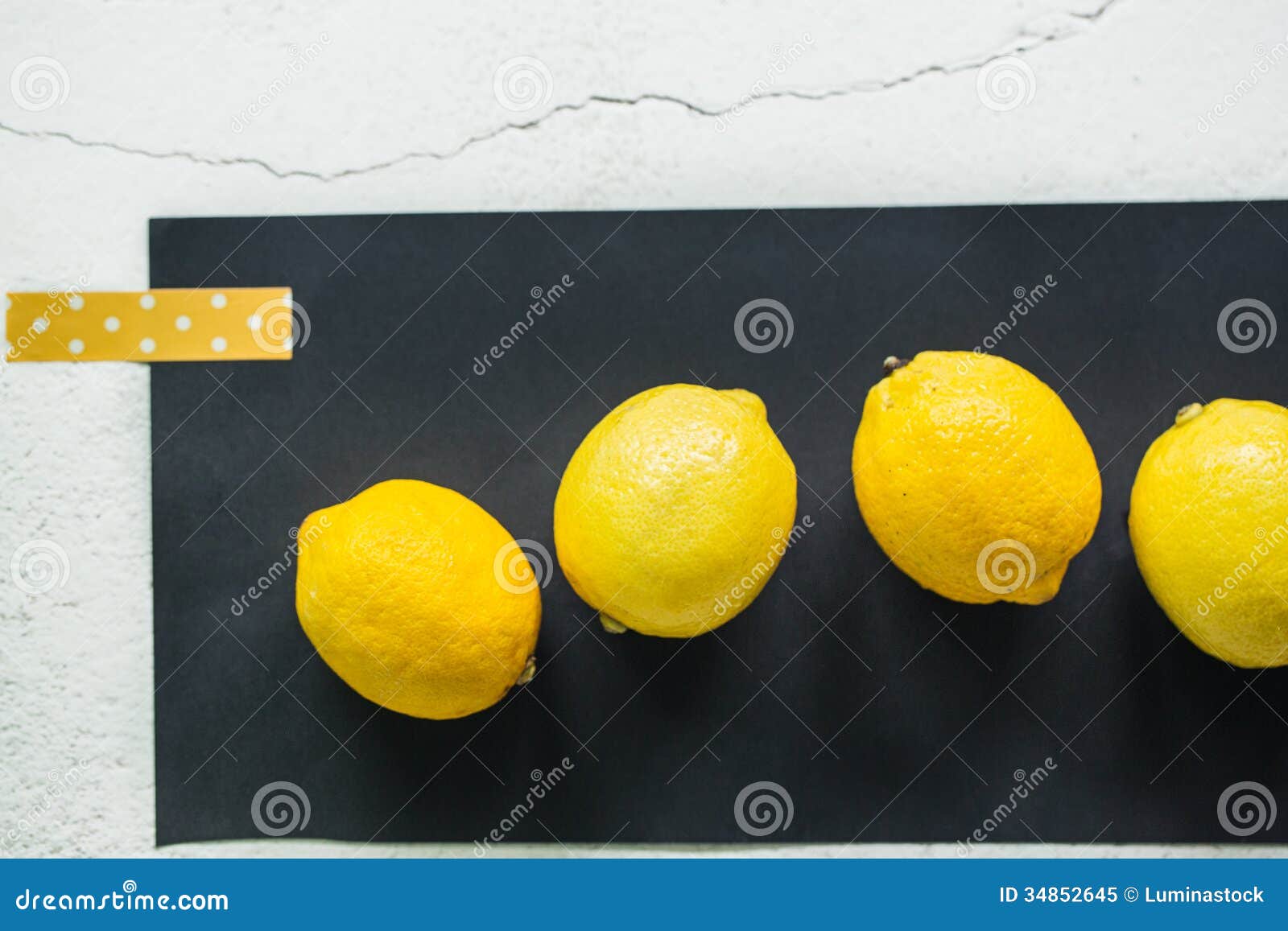 Lemons on a Black Surface stock image. Image of angle - 34852645