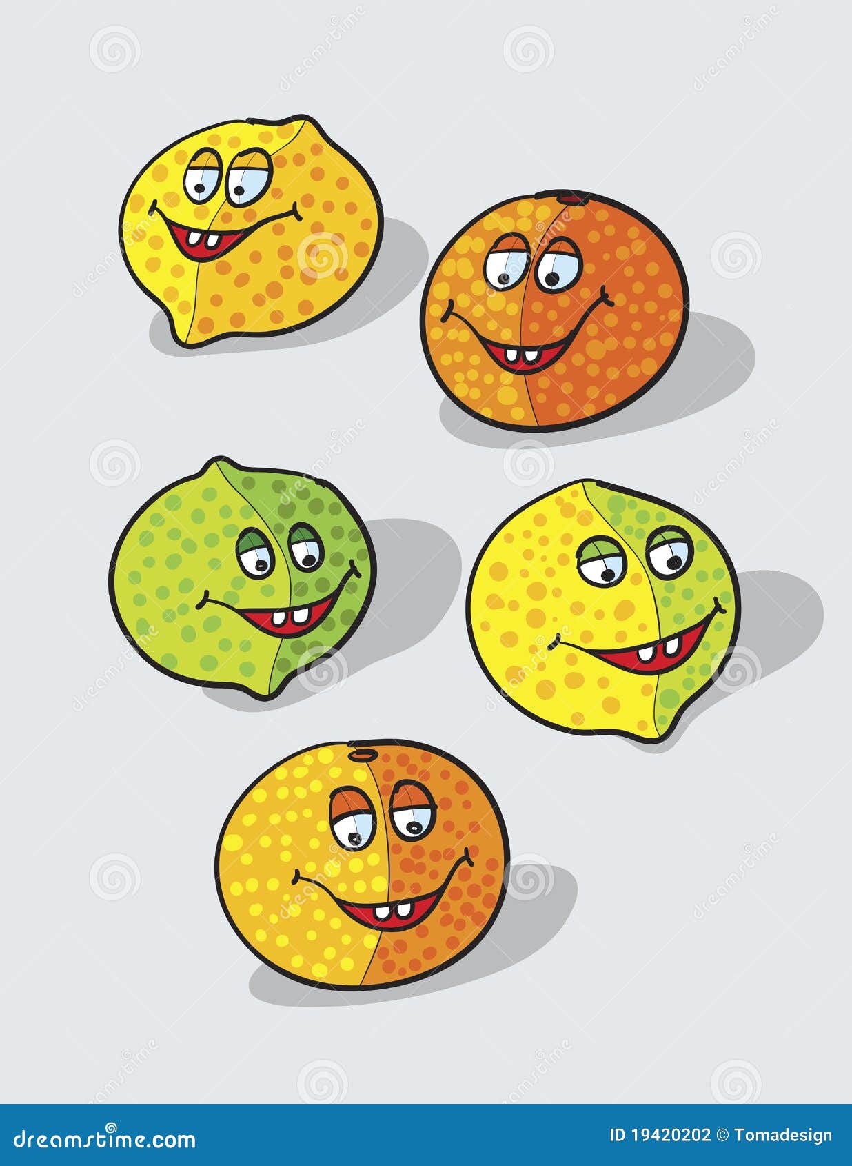 Lemons cartoon stock vector. Illustration of green, shadow - 19420202