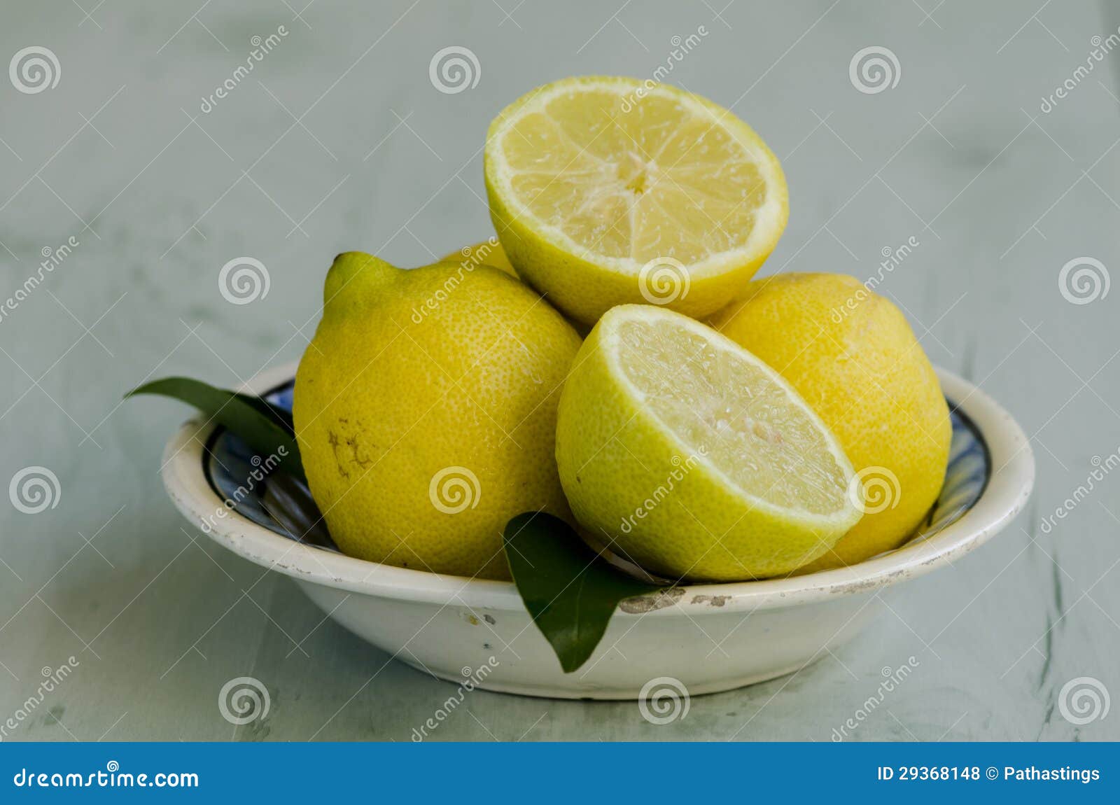 Lemons in a ceramic plate. stock photo. Image of vitamin - 29368148