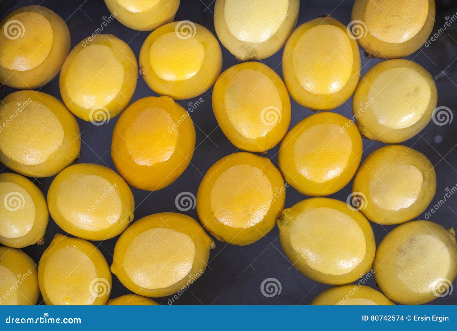 Lemons are Floating in Water Stock Photo - Image of natural, fresh ...