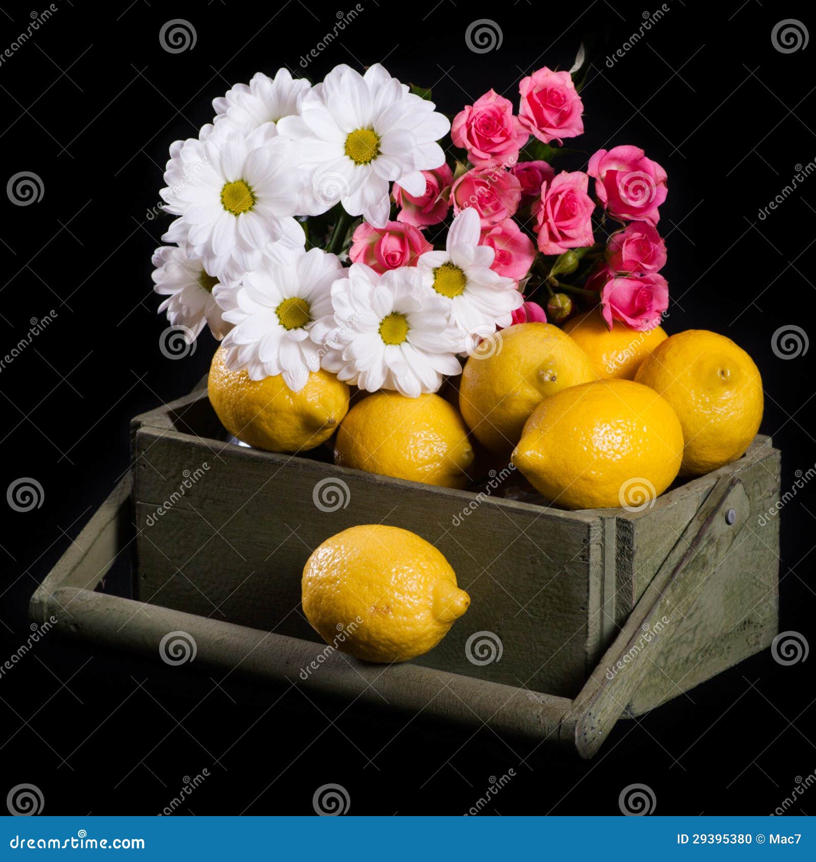 Lemons with flowers stock photo. Image of lemon, flower - 29395380