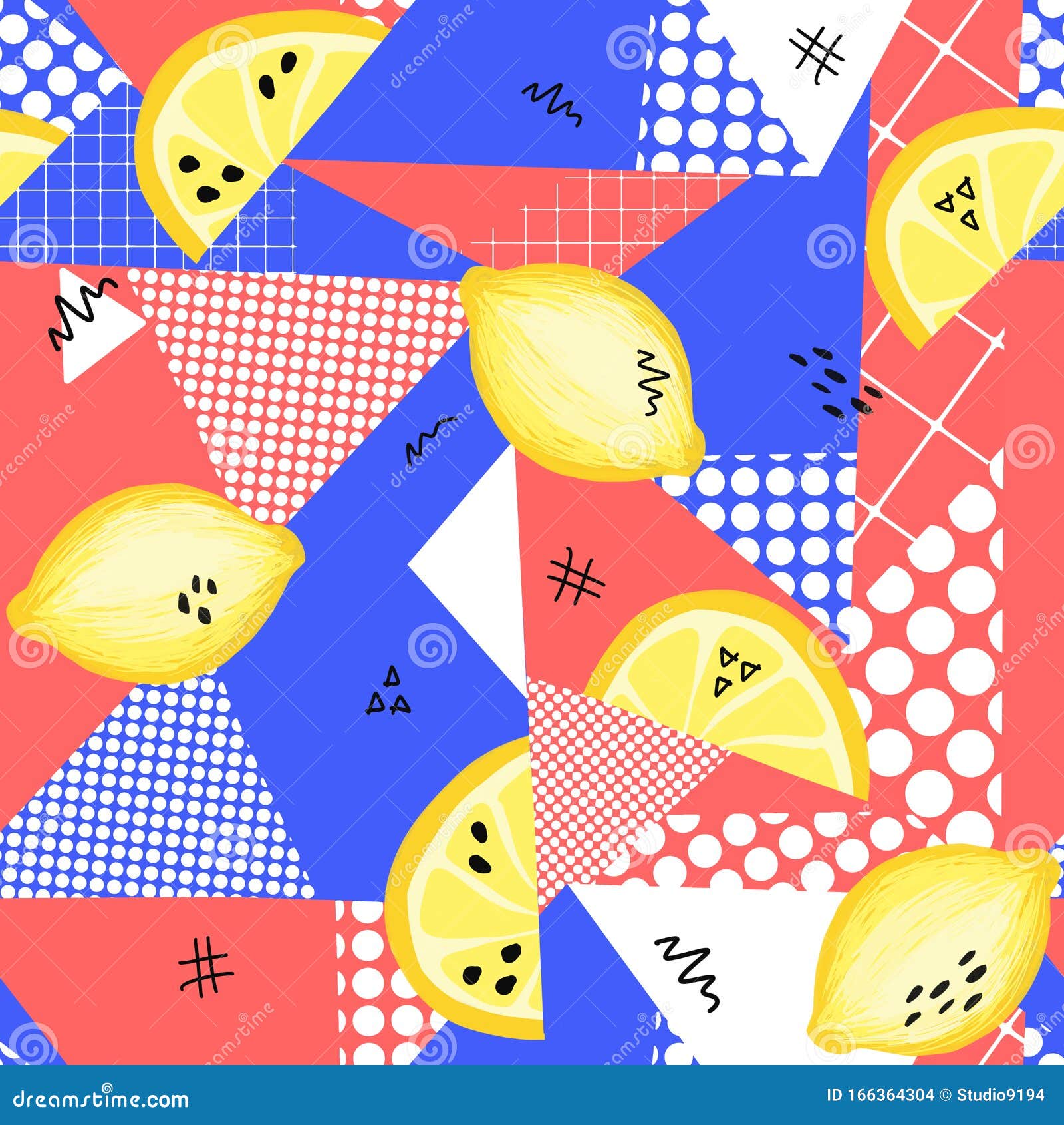 Seamless Triangle Pop Art Pattern Stock Photos - Download 5 Royalty ...