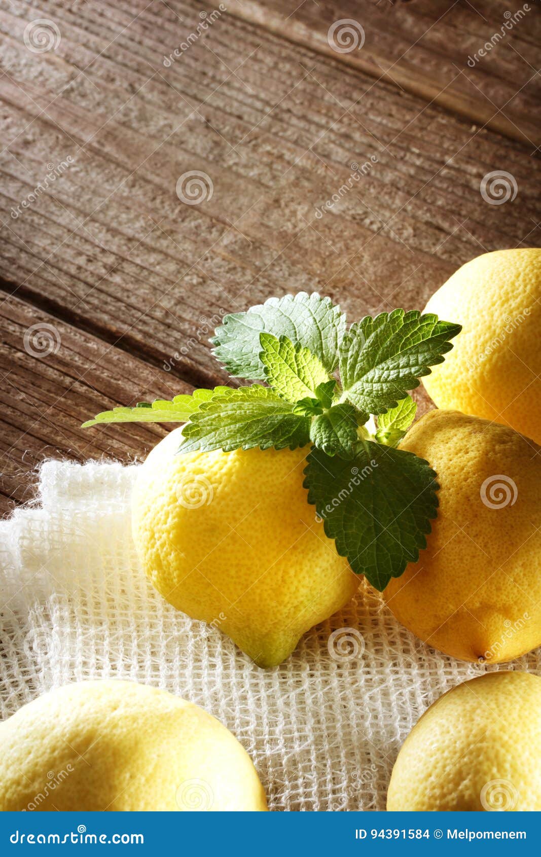 Lemons on a Rustic Wooden Table Stock Photo - Image of wooden, fresh ...