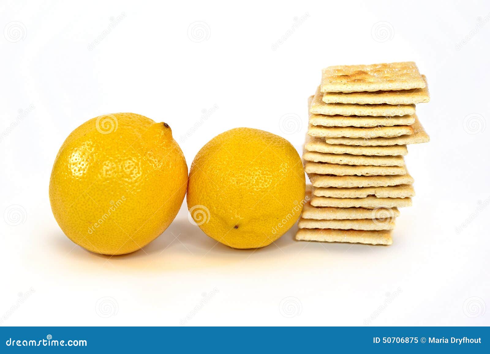 Lemons and soda crackers stock image. Image of stack - 50706875