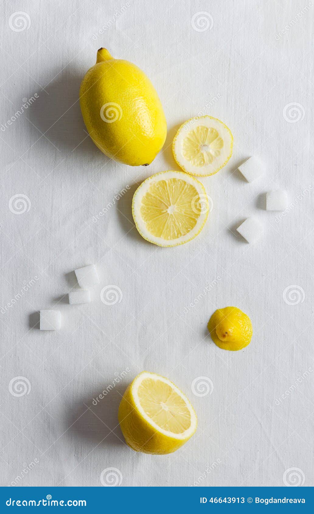 Lemons and sugar cubes stock image. Image of citric, organic - 46643913