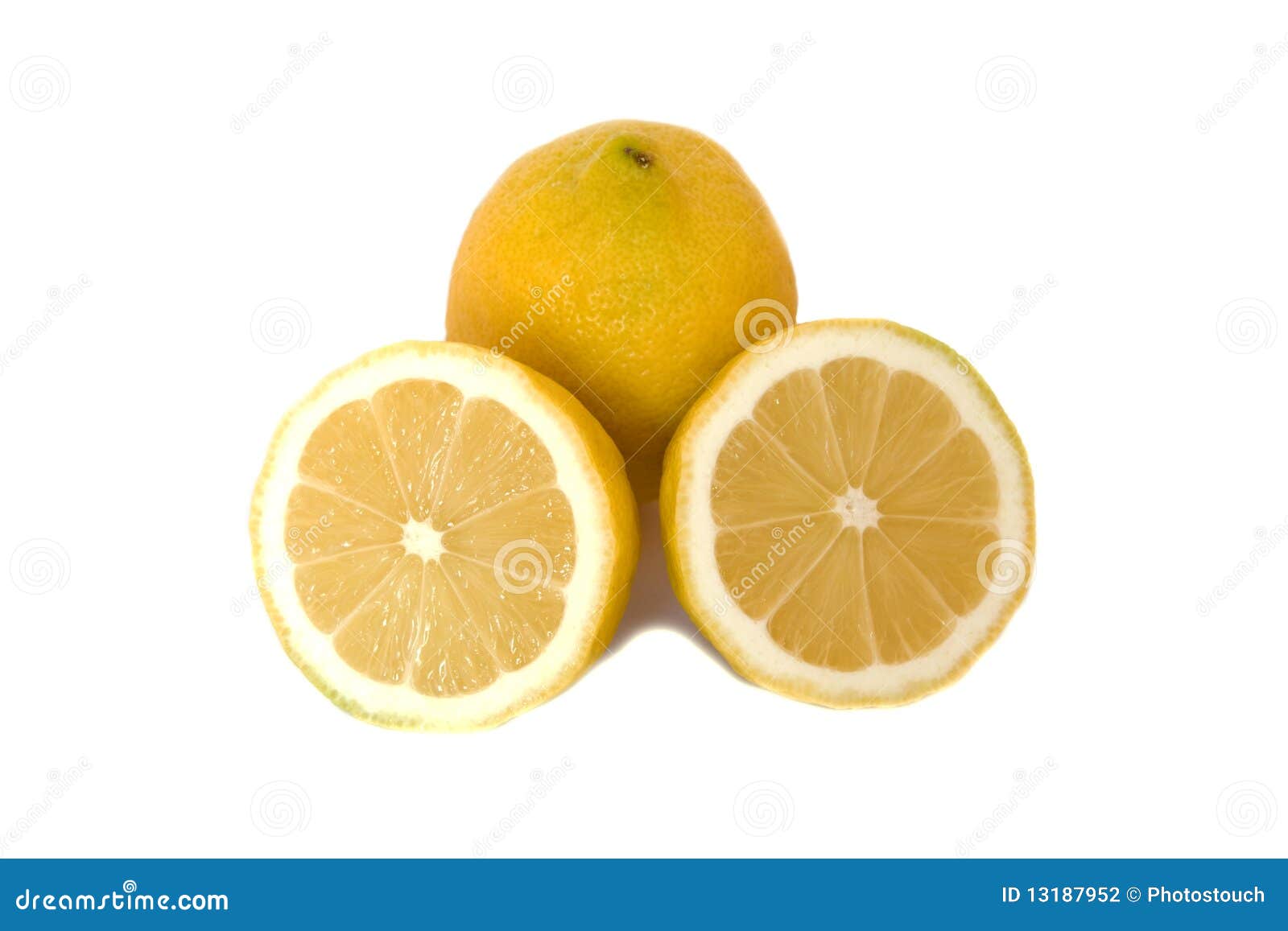 Lemons on white stock photo. Image of closeup, appetizing - 13187952