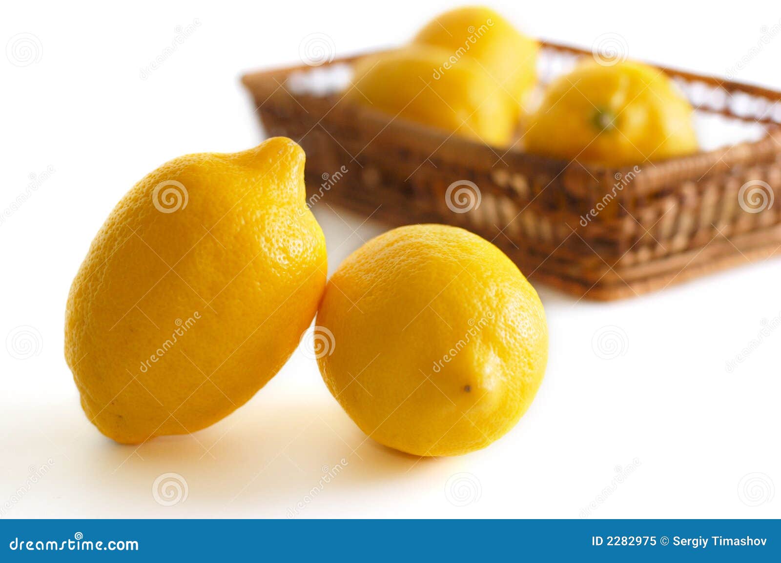 Lemons on the white stock image. Image of group, background - 2282975