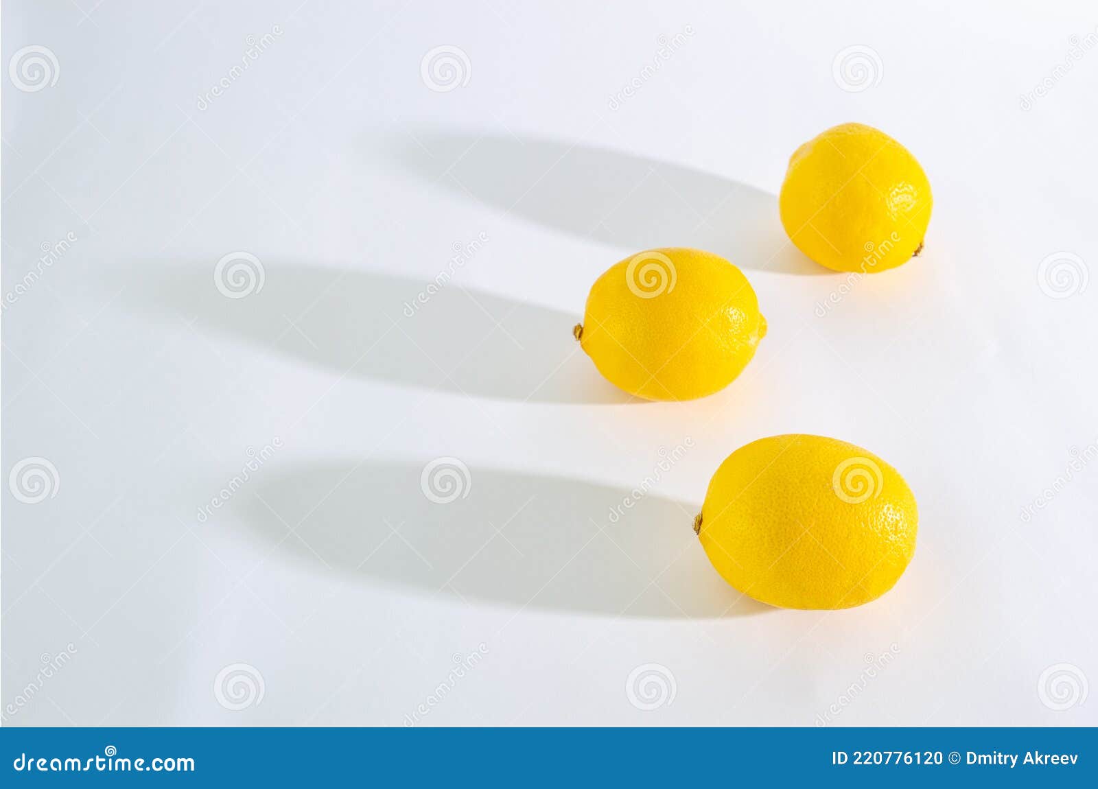 Lemons on White Background with Shadow Stock Photo - Image of summer ...