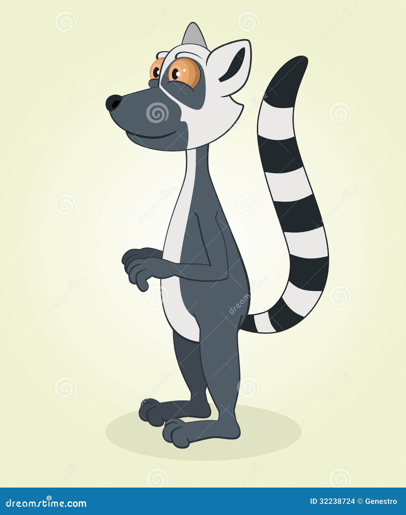 Lemur stock vector. Illustration of smile, character - 32238724