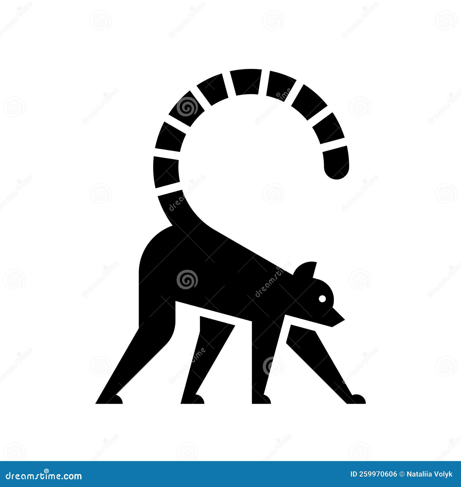 Lemur Logo stock vector. Illustration of print, silhouette - 259970606