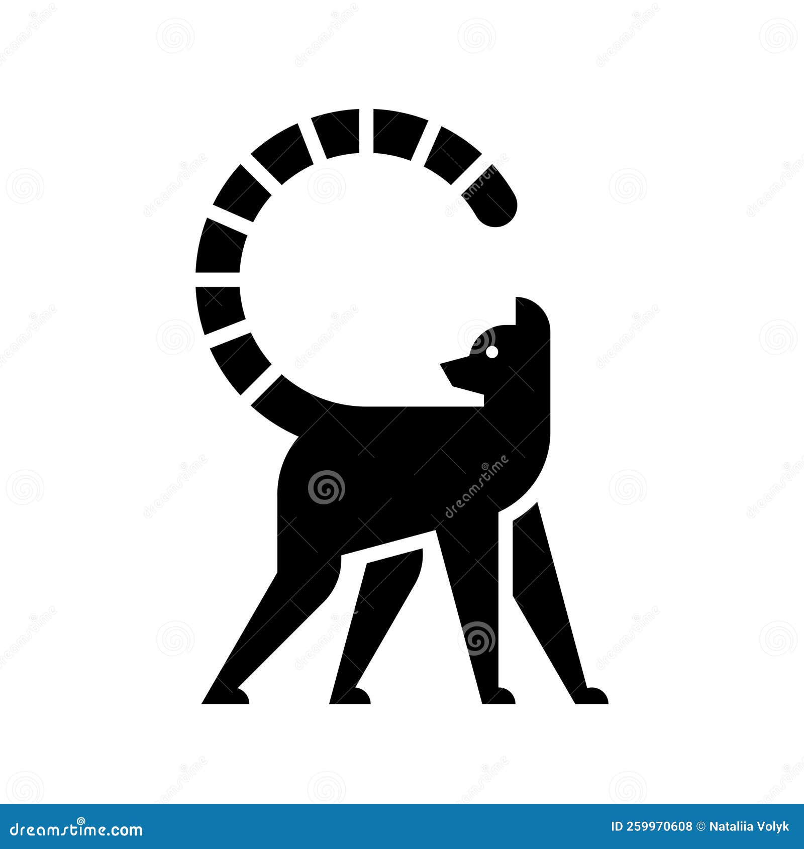 Lemur Logo stock vector. Illustration of silhouette - 259970608