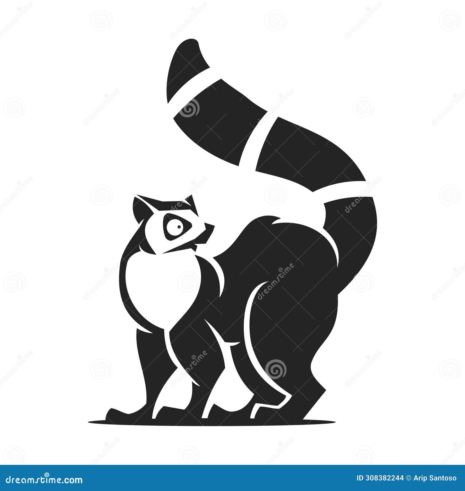 Lemur Logo Template Isolated. Brand Identity. Icon Abstract Vector ...