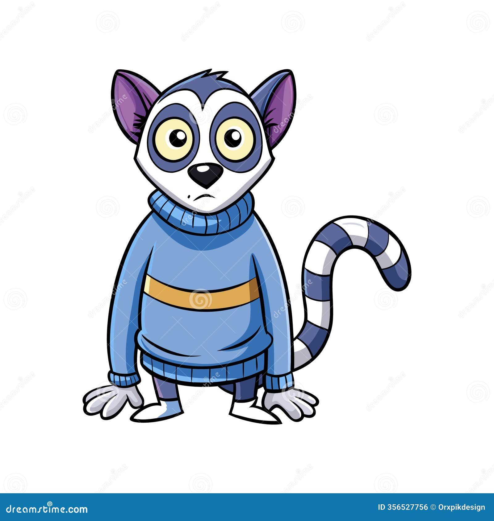 Lemur Sketching Animation With Revitalization Royalty-Free Illustration ...