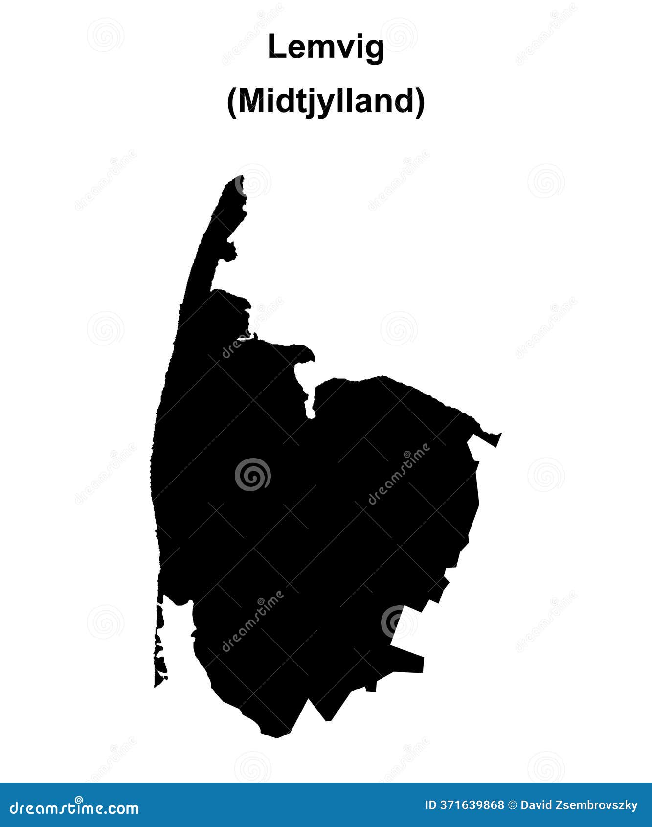 Lemvig Outline Map Vector Illustration | CartoonDealer.com #371639868