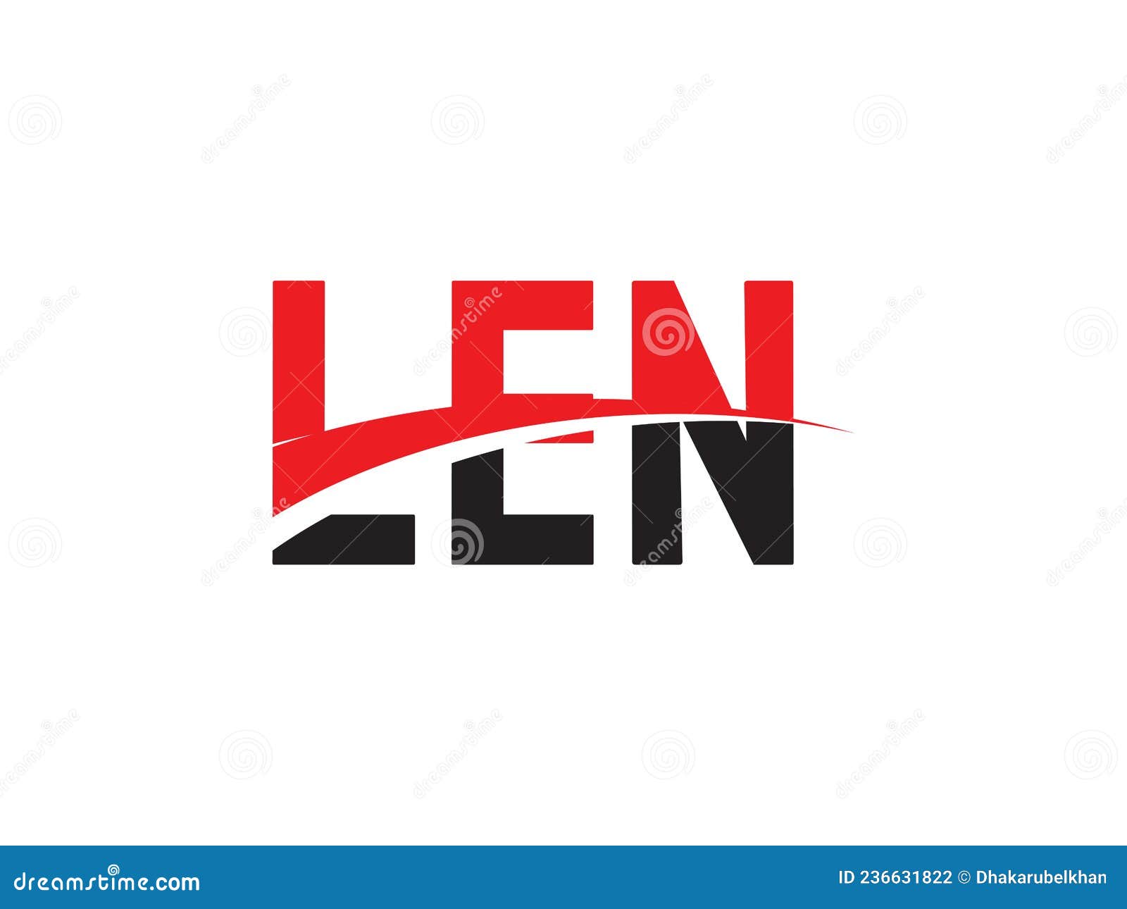 LEN Letter Initial Logo Design Stock Vector - Illustration of ...