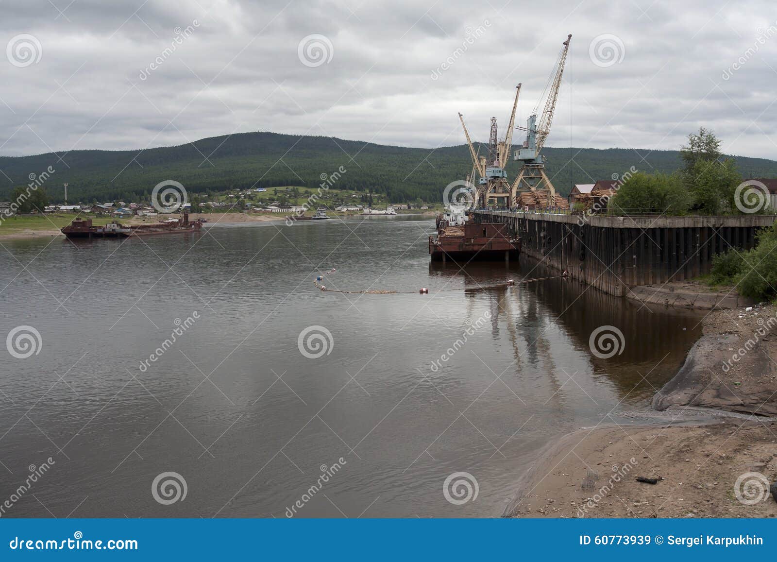 The Lena River. stock image. Image of embankment, lena - 60773939