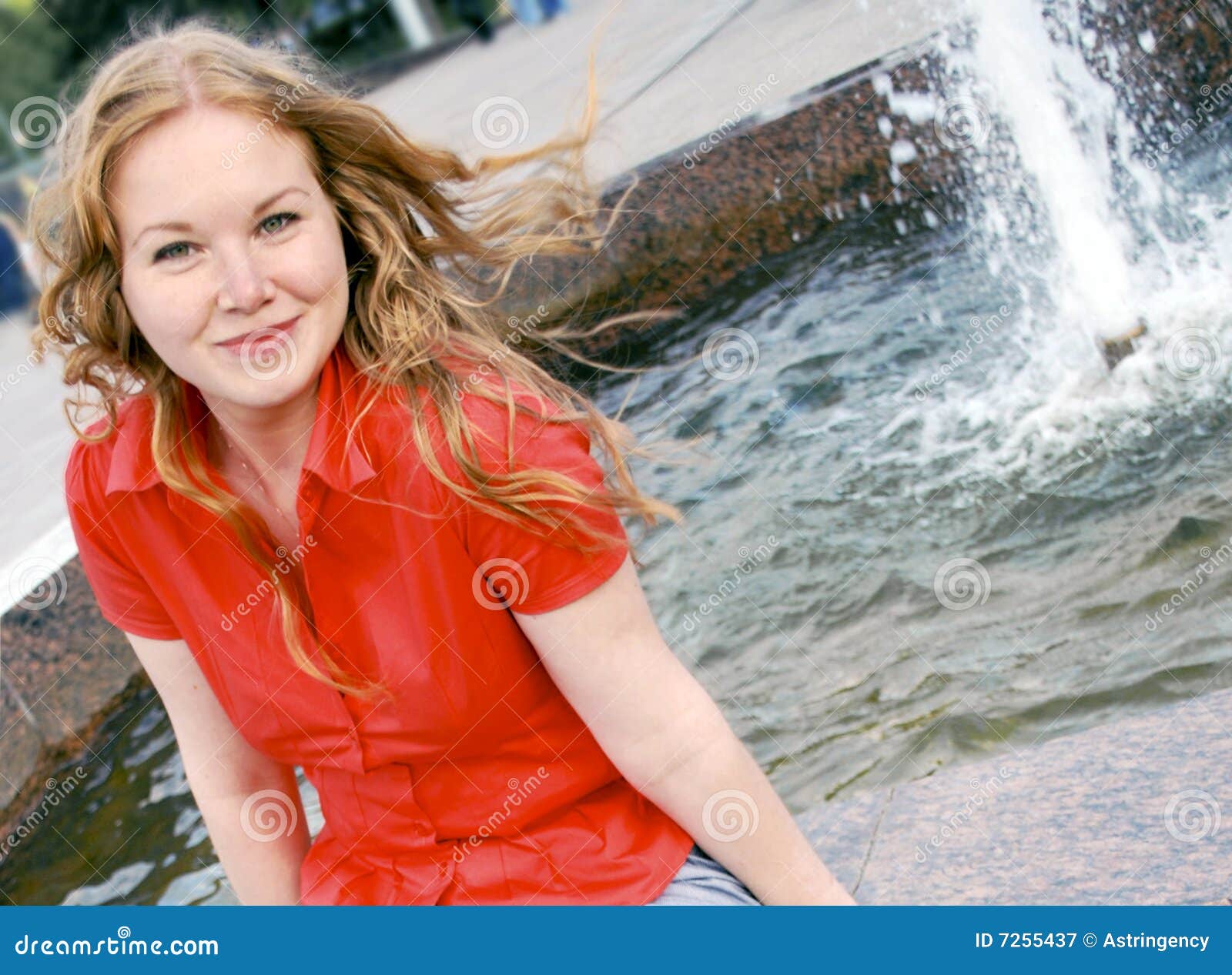 Lena smiles stock image. Image of young, blond, faced - 7255437