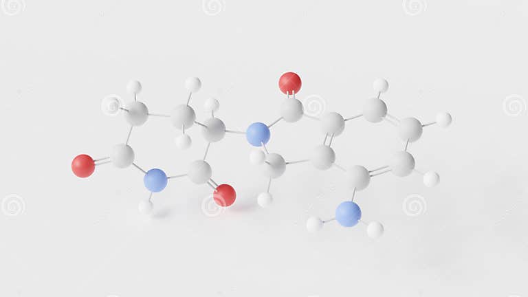 Lenalidomide Molecule 3d, Molecular Structure, Ball and Stick Model ...