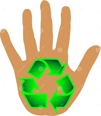 Lend a hand - Recycle stock illustration. Illustration of environment ...