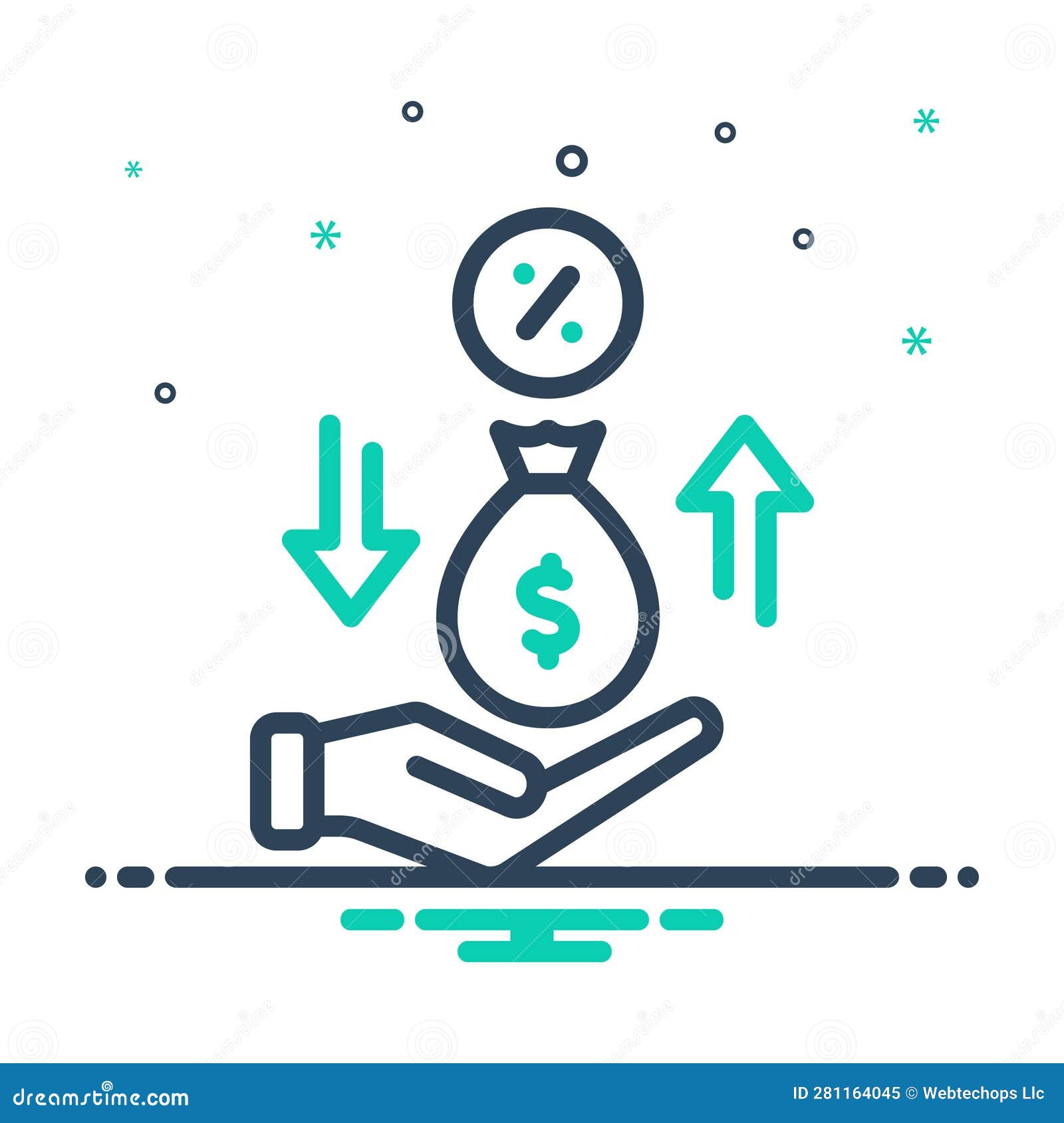 Mix Icon for Lender, Creditor and Money Stock Vector - Illustration of ...