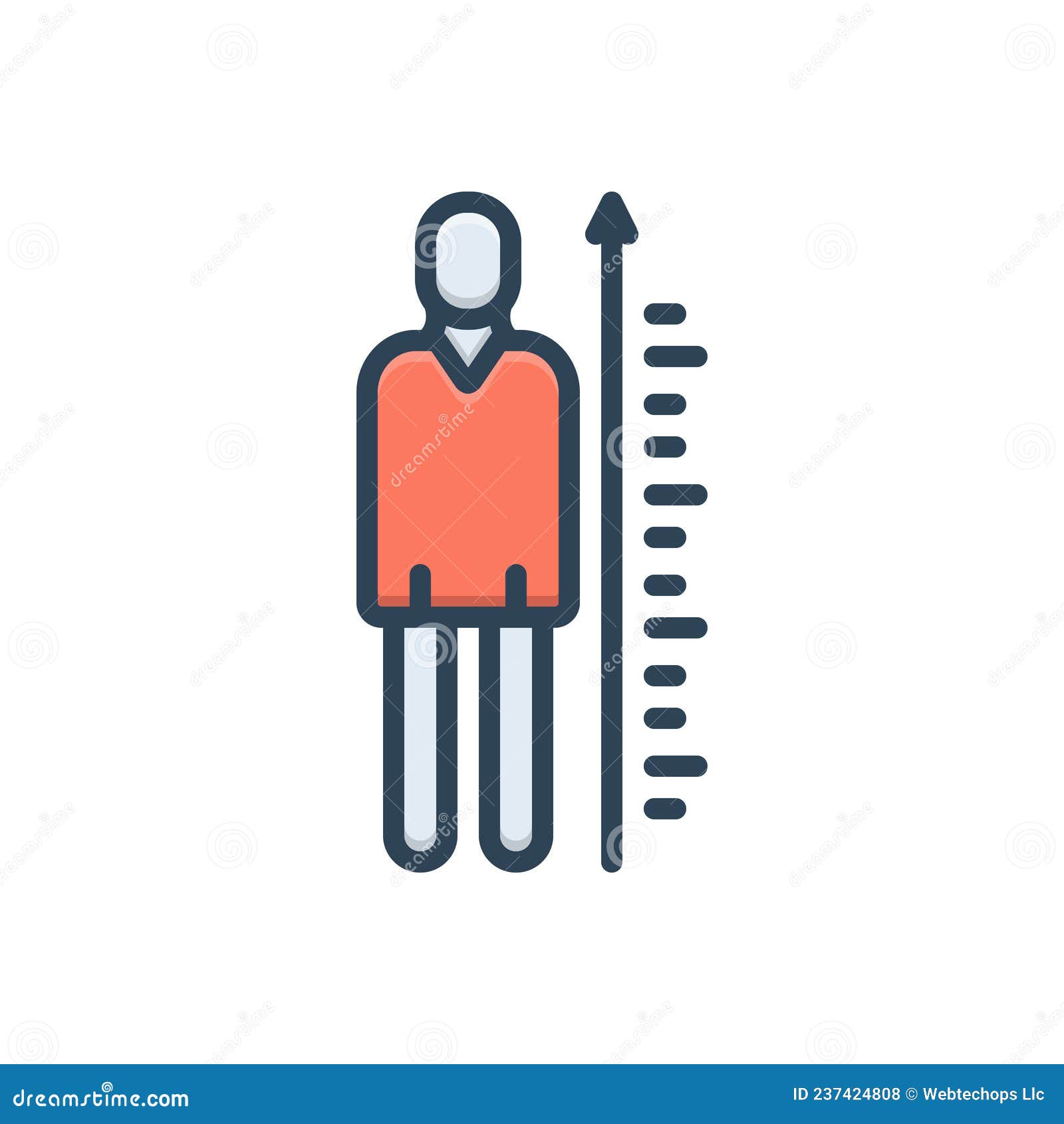 Color Illustration Icon for Length, Measurement and Figure Stock ...