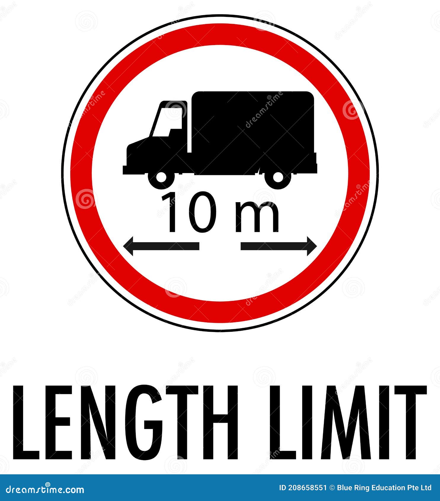 Length Limit Sign Isolated On Transparent Background Vector ...