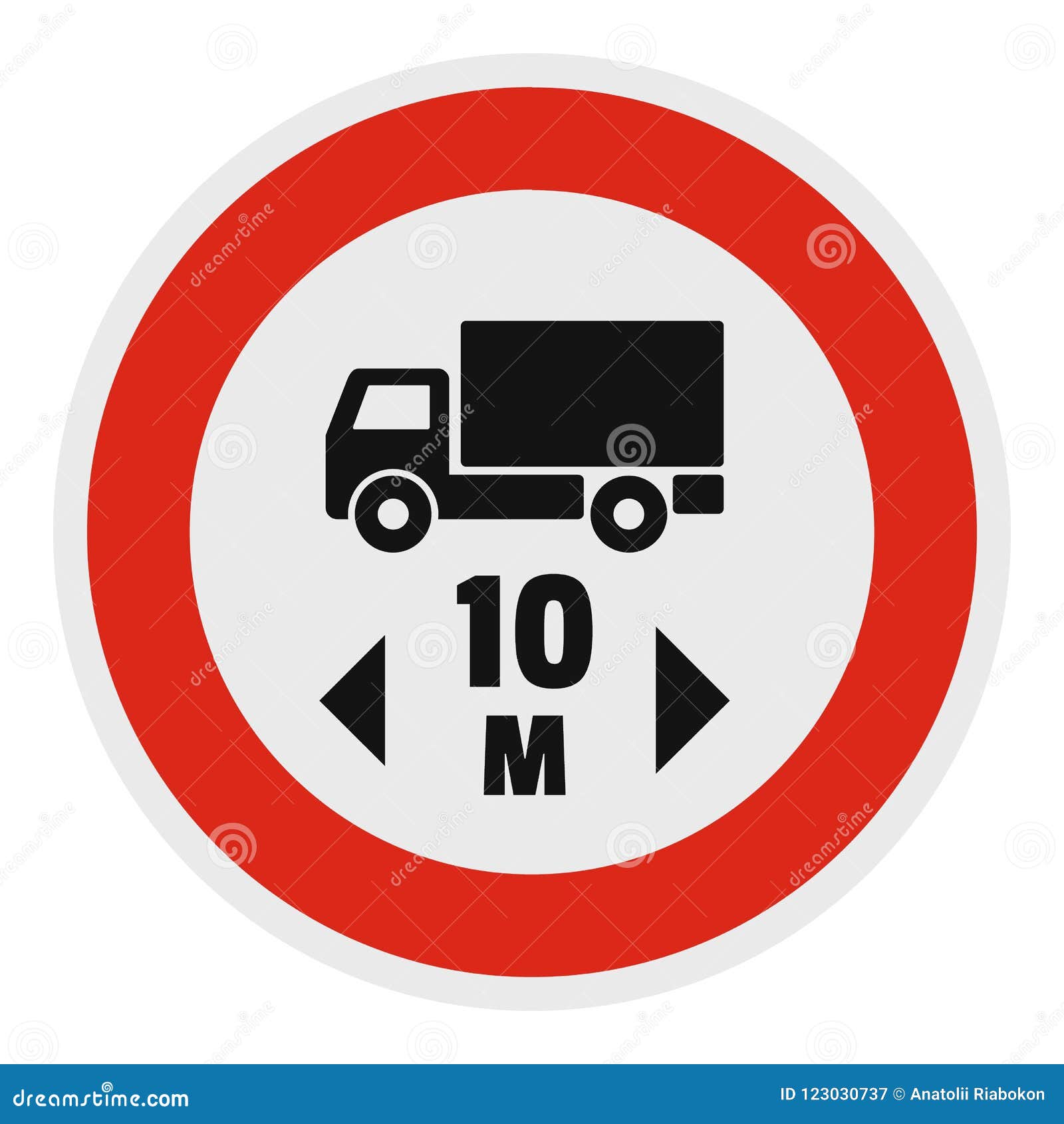 Length Restriction Icon, Flat Style. Stock Illustration - Illustration ...