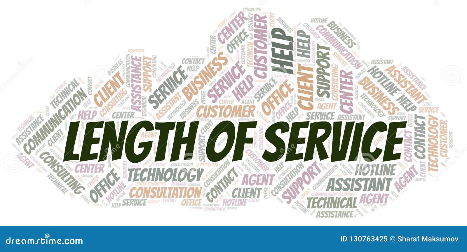 Length of Service Word Cloud. Stock Illustration - Illustration of ...