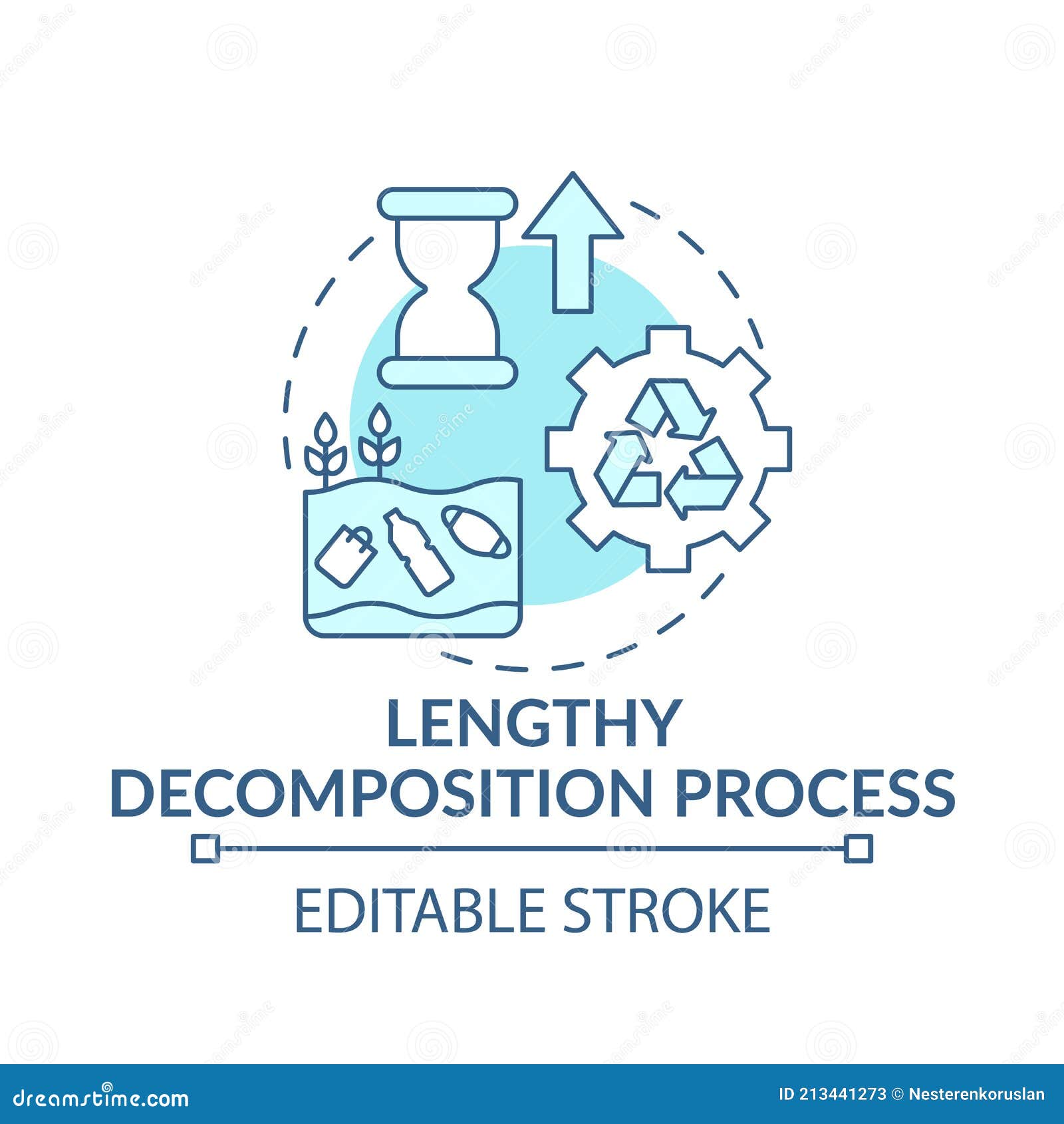 Lengthy Decomposition Process Concept Icon Stock Vector - Illustration ...