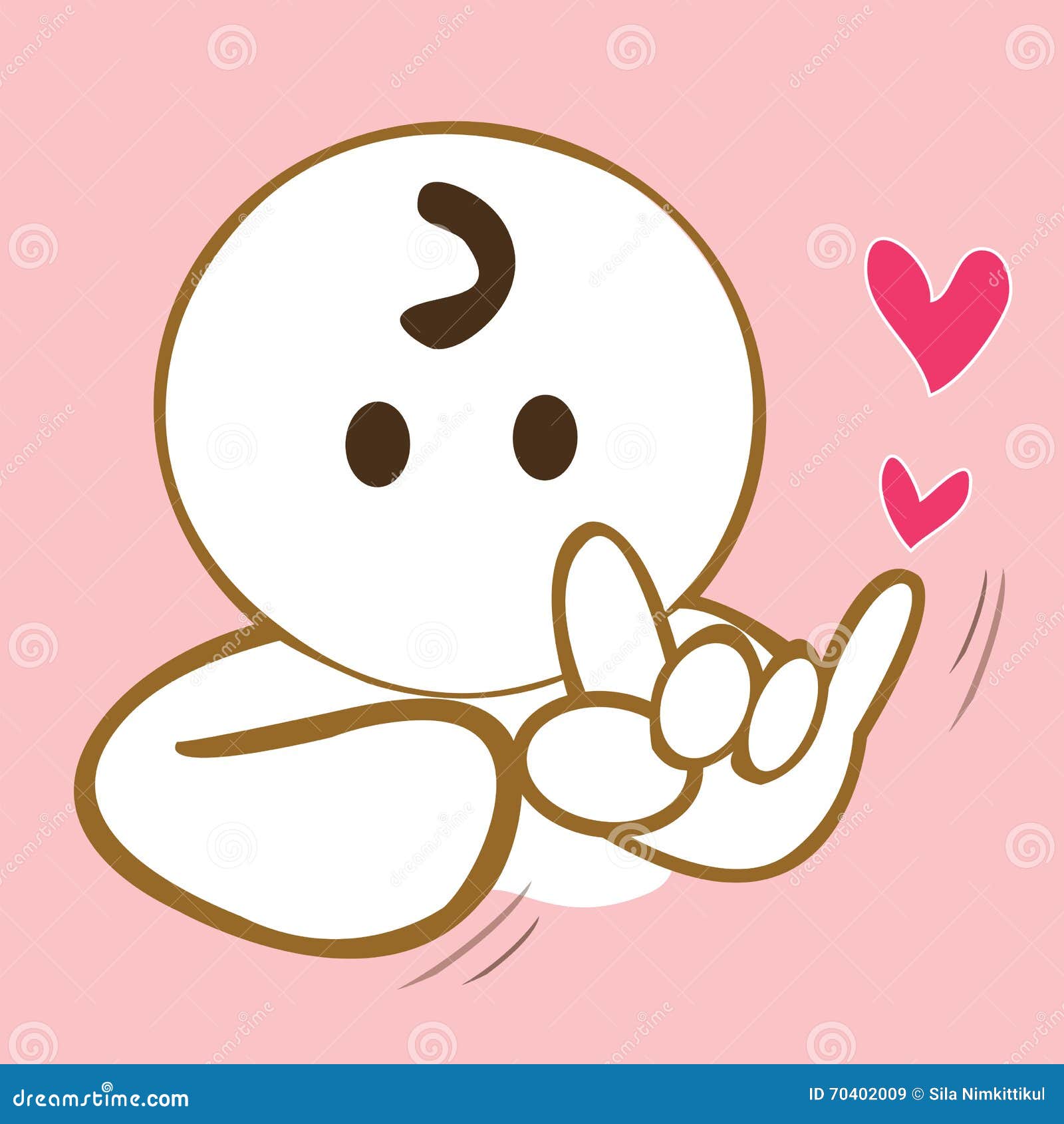 Lenguaje de signos te amo ilustración del vector. Ilustración de ...