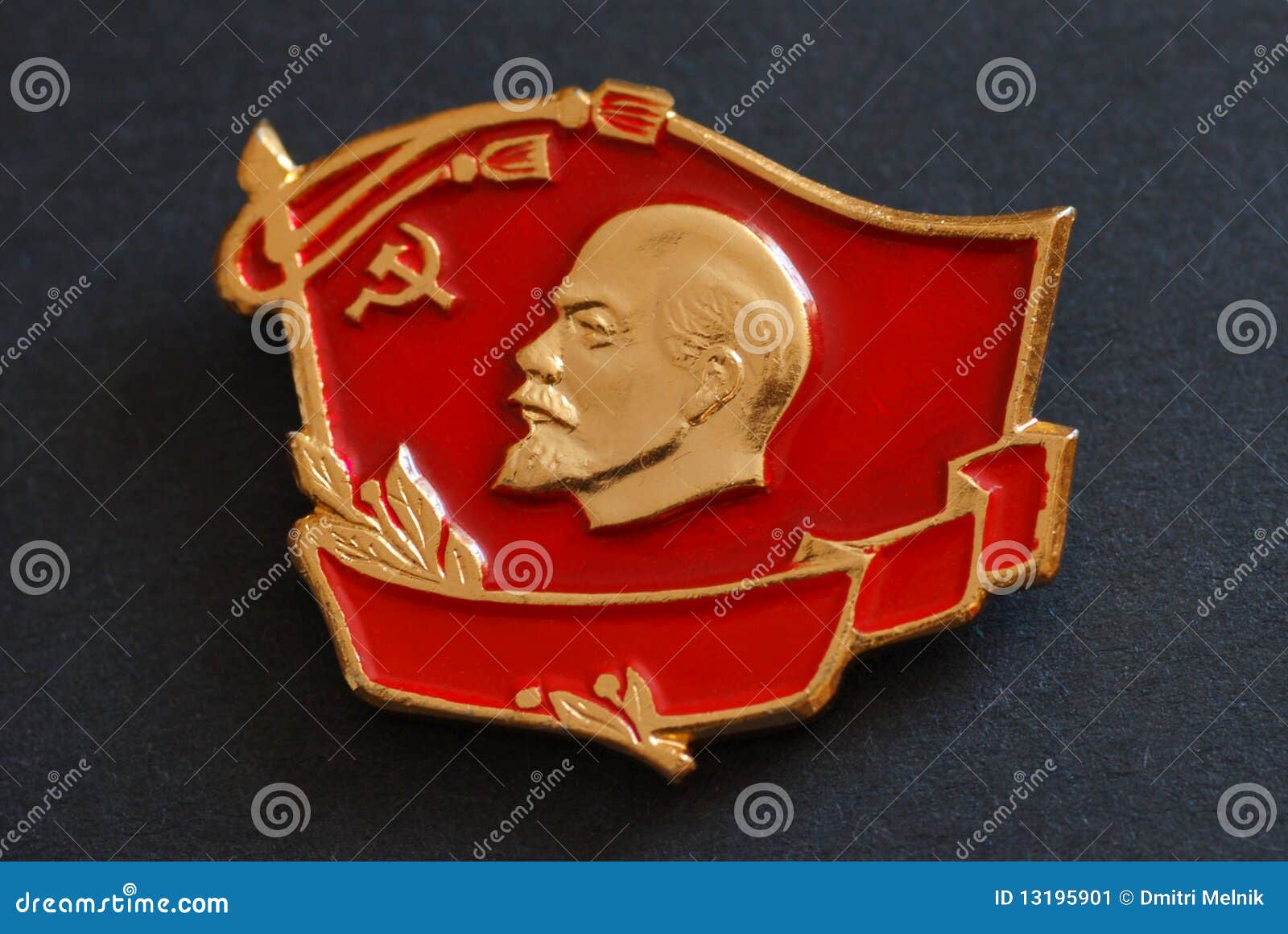 Lenin badge stock image. Image of isolated, banner, communism - 13195901