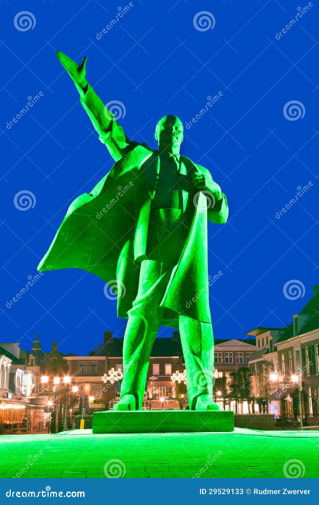 Lenin in Green Light stock image. Image of hand, communist - 29529133