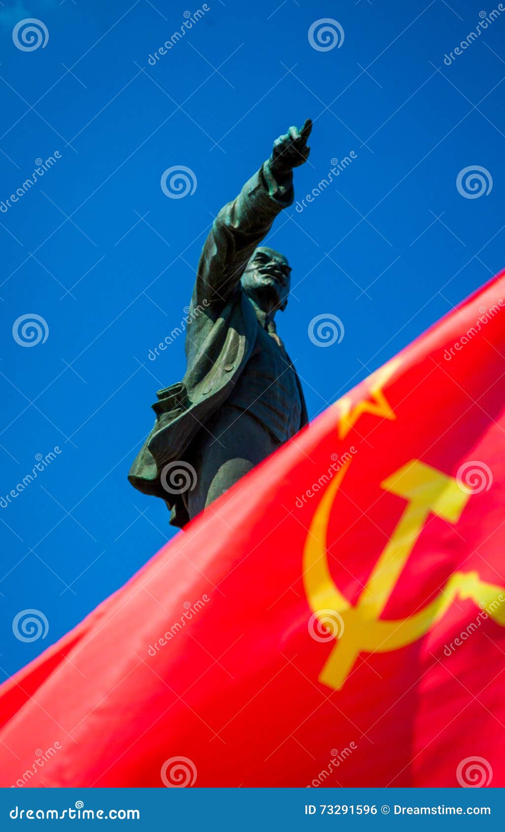 Lenin Monument on Labor Day Celebration on 1 May Stock Photo - Image of ...