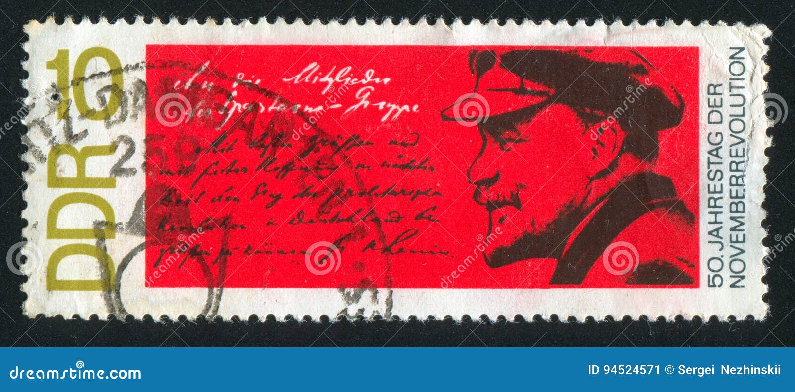 Lenin Y Letra a Spartacists Foto editorial - Imagen de carta, filatorio ...