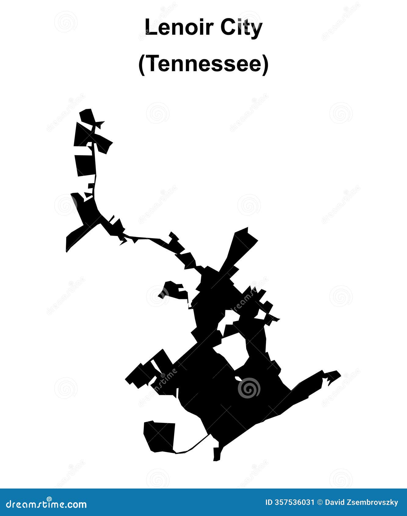 Lenoir City outline map stock illustration. Illustration of territory ...