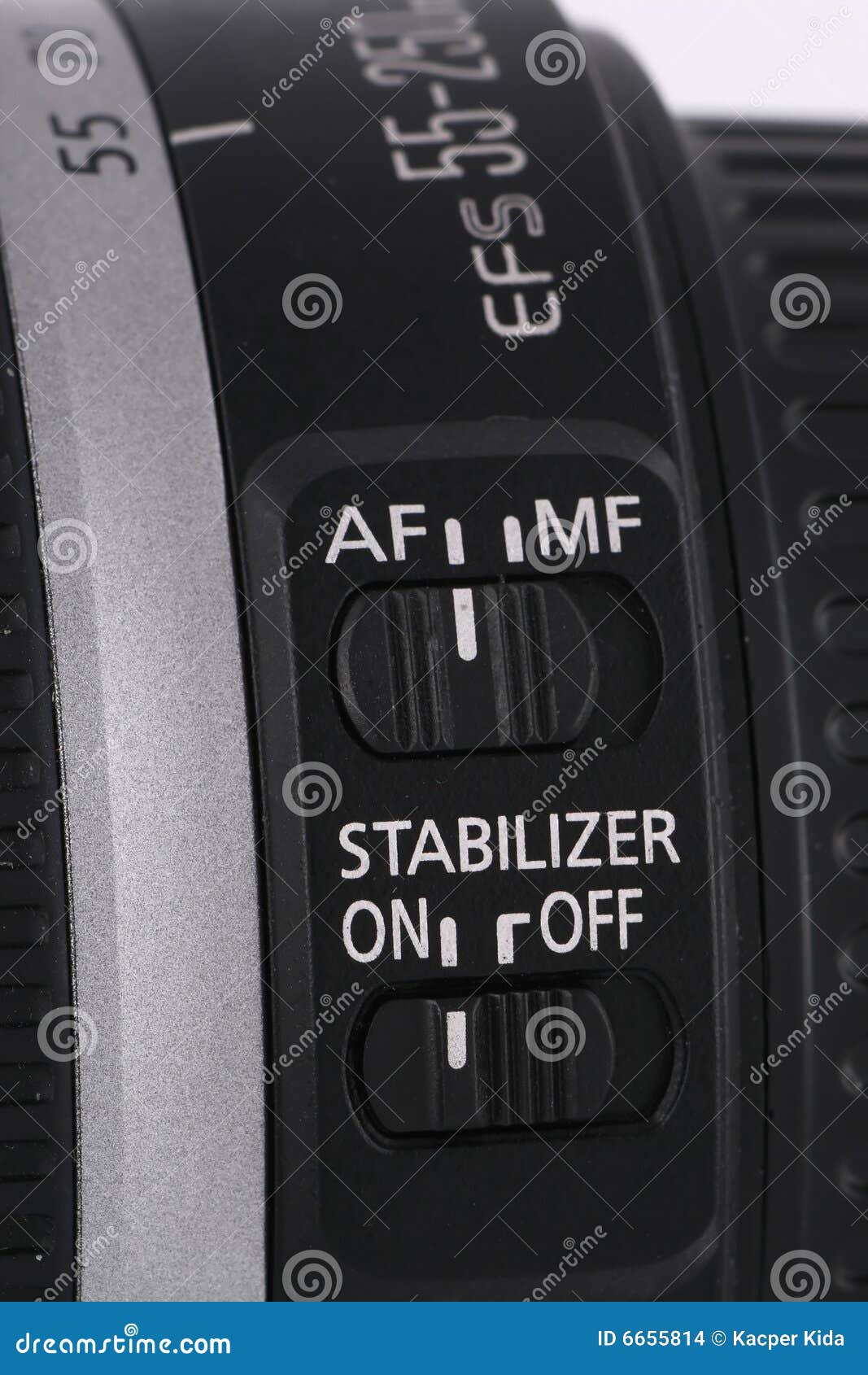 Lens af is switch stock photo. Image of lens, stabilizer - 6655814