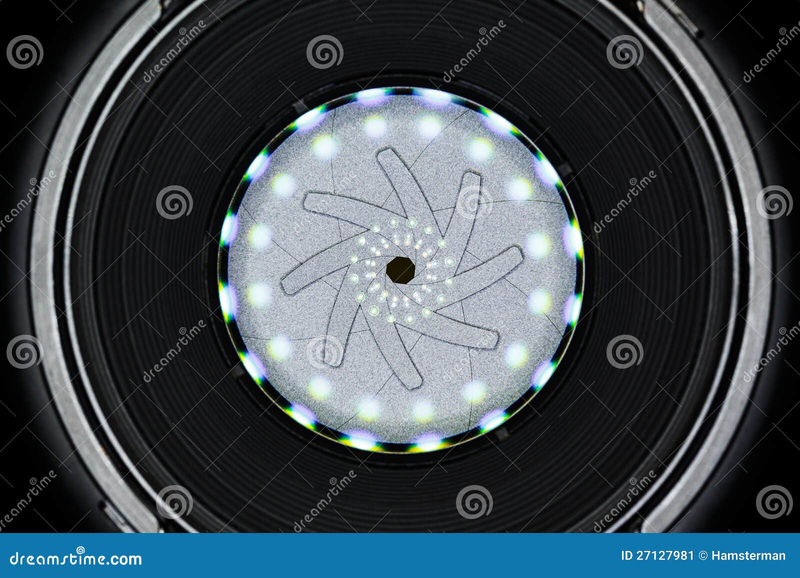 Lens Aperture Blades Closeup View Stock Image - Image of detail, close ...