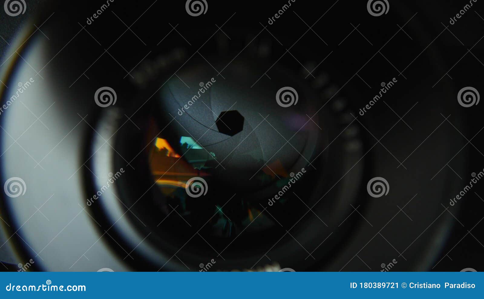 Beautiful Inside of a Lens with Aperture Opening and Closing Stock ...